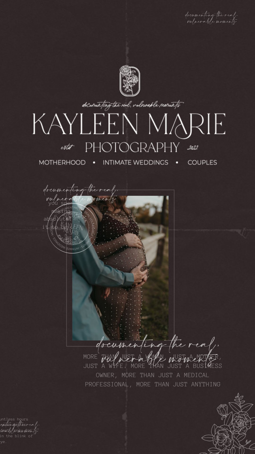 Custom Branding and Website Design for Kayleen Marie Photography