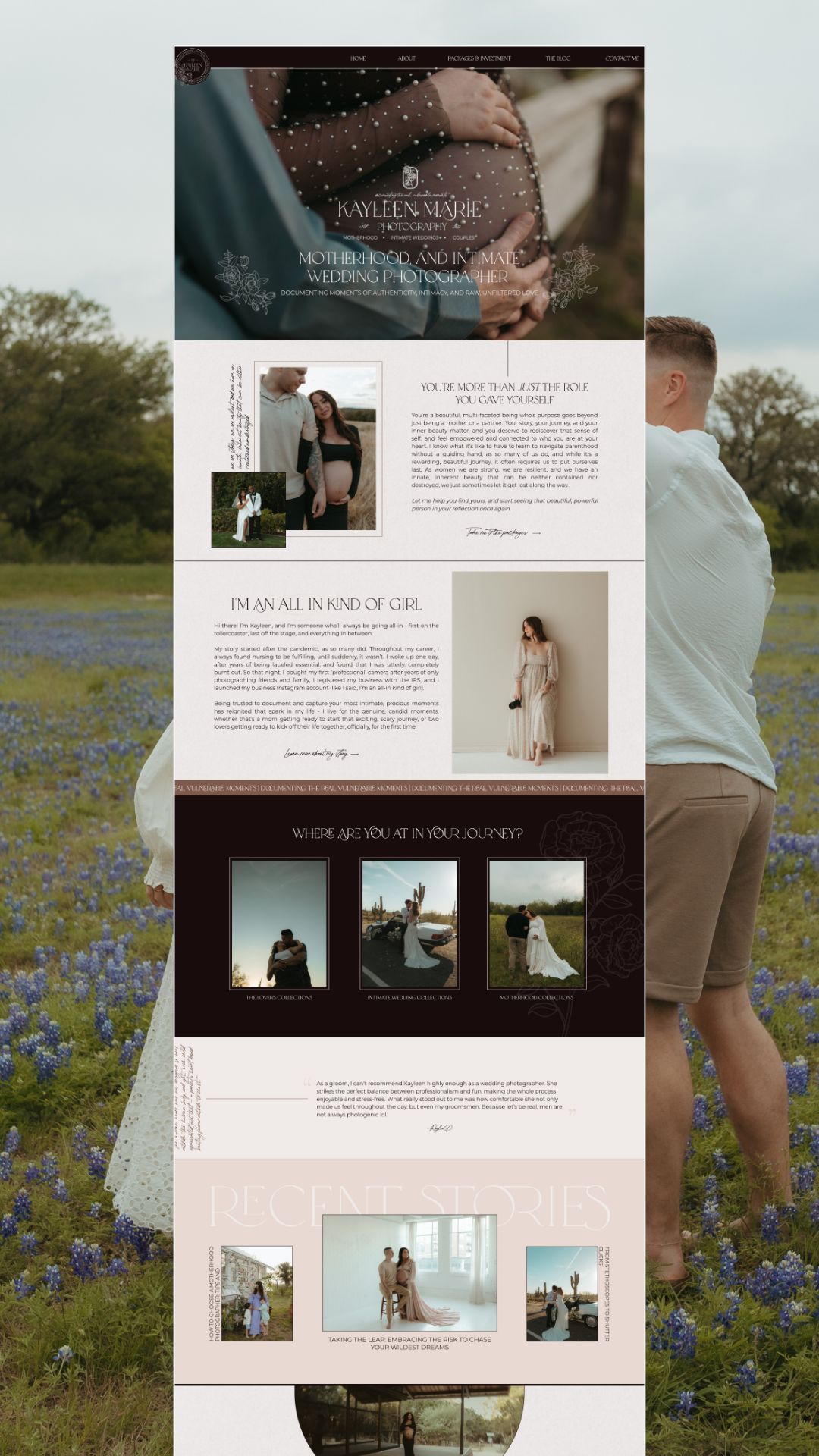 Custom Branding and Website Design for Kayleen Marie Photography