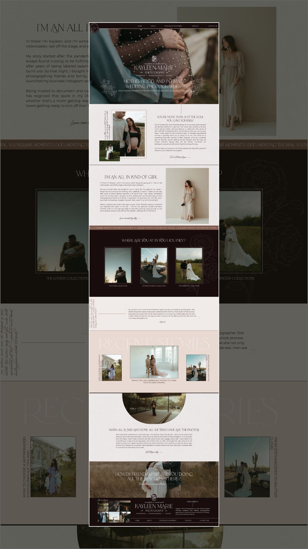 Custom Branding and Website Design for Kayleen Marie Photography