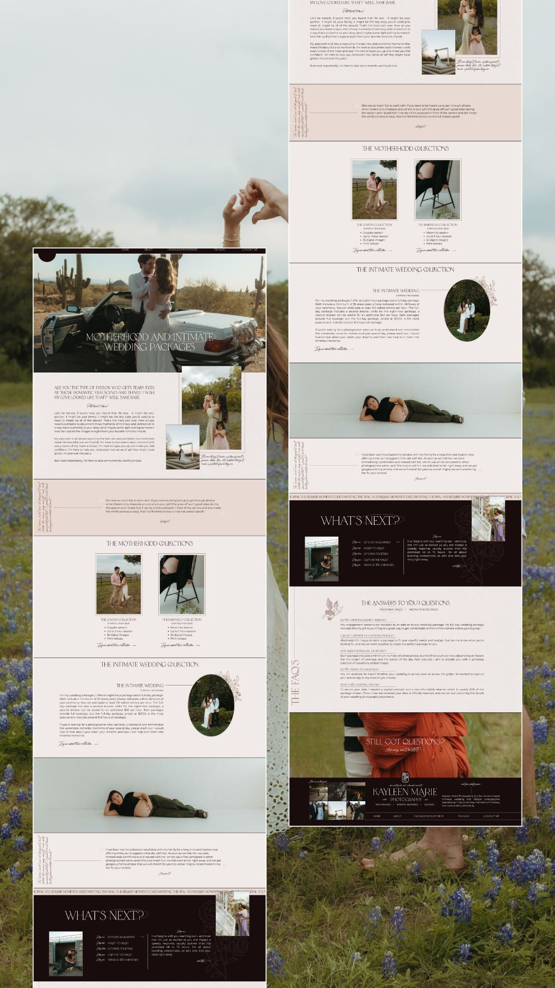 Custom Branding and Website Design for Kayleen Marie Photography